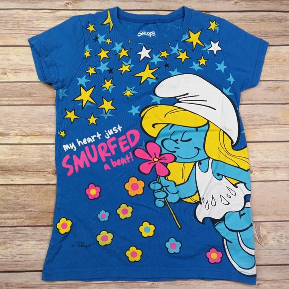 The Smurfs | Shirts & Tops | Smurfs Smurfette Blue Shirt Size L 12 ...